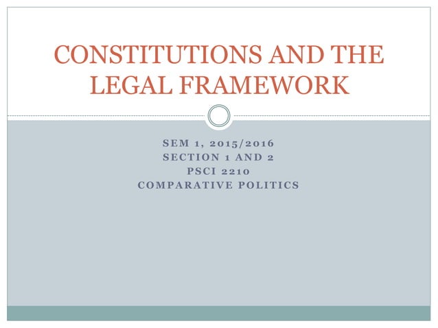 C8 - Constitutions & Legal Framework | PPT