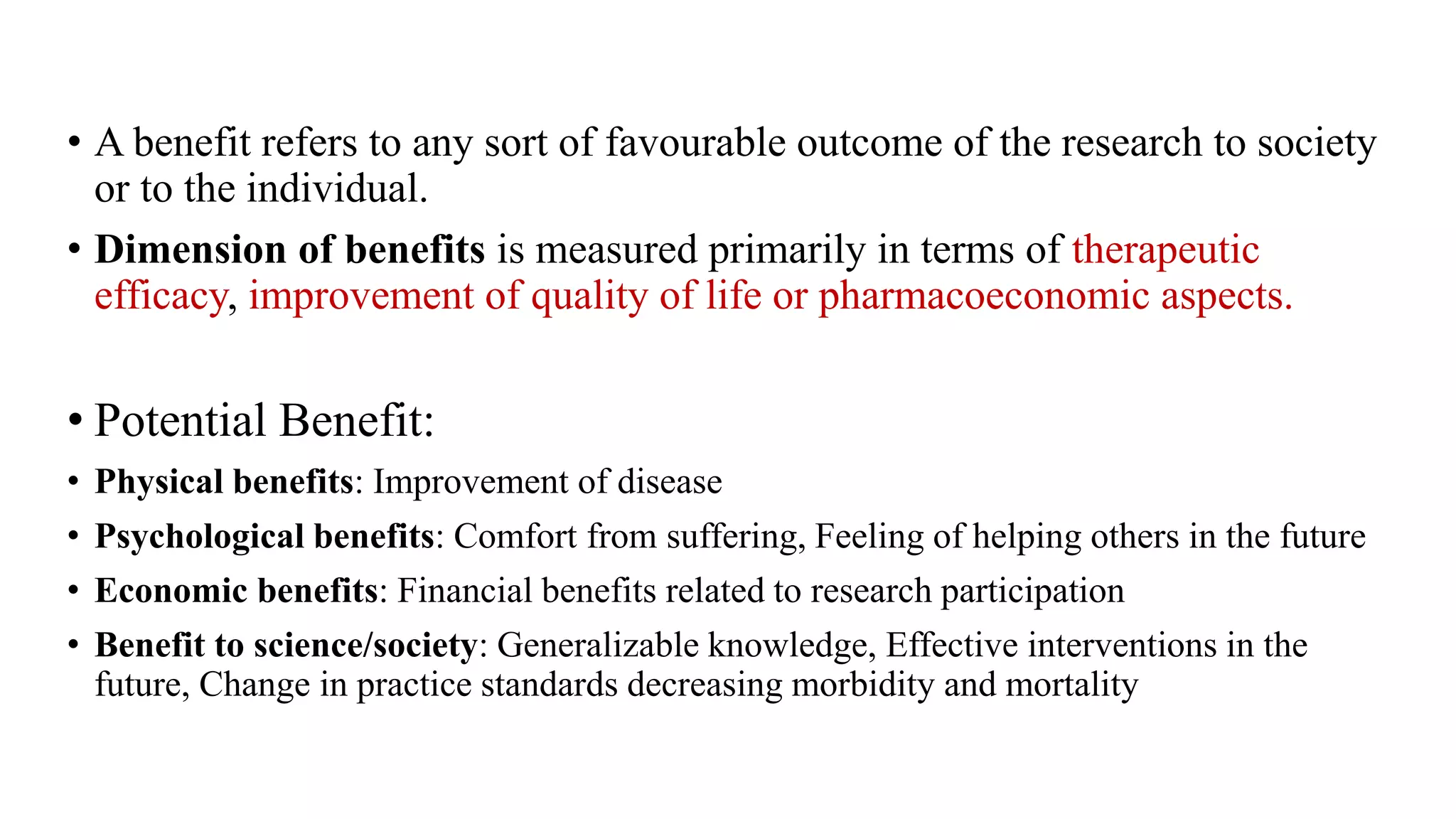 Risk benefit assessment | PPTX
