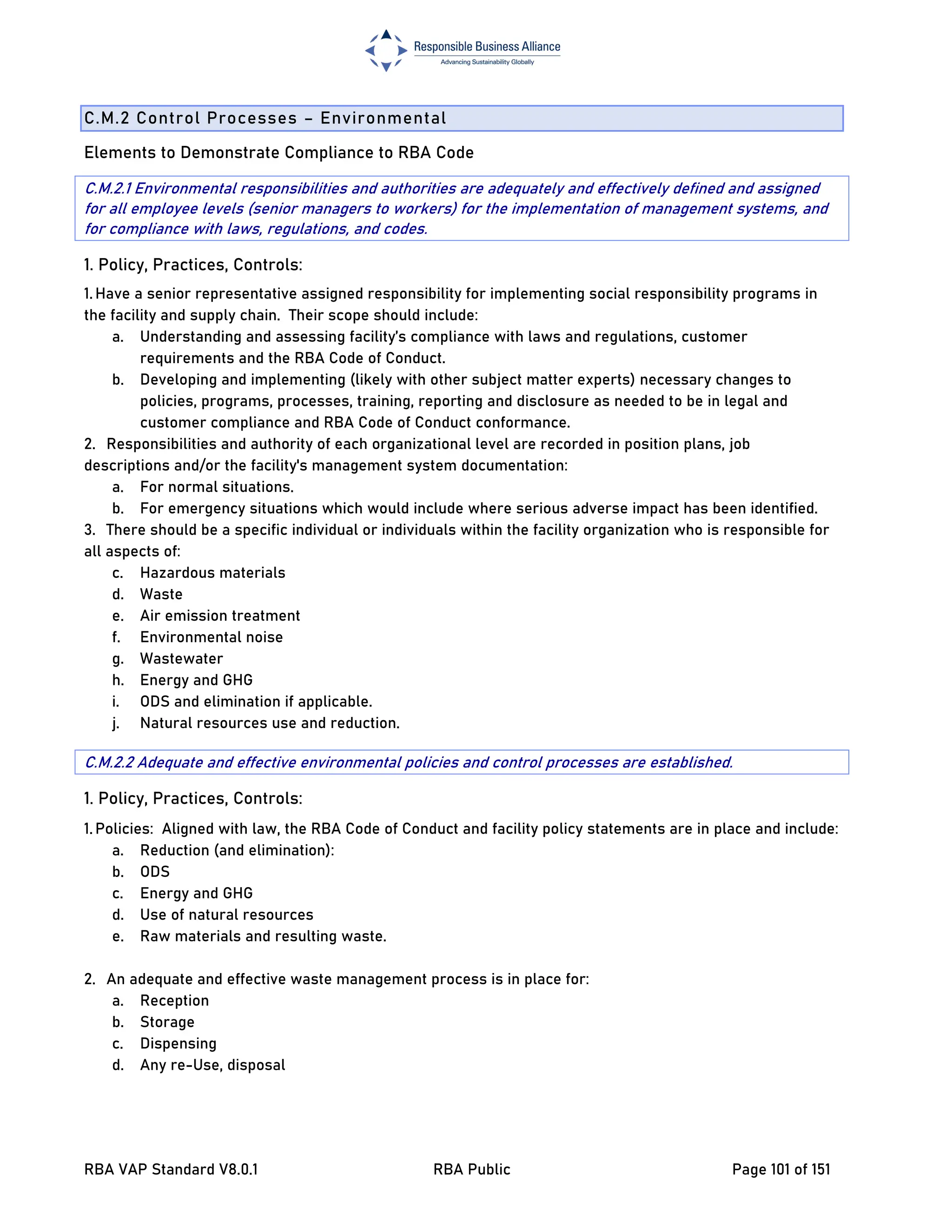 RBA-VAP-Standard Responsible Business Alliance Code of Conduct v8.0 | PDF