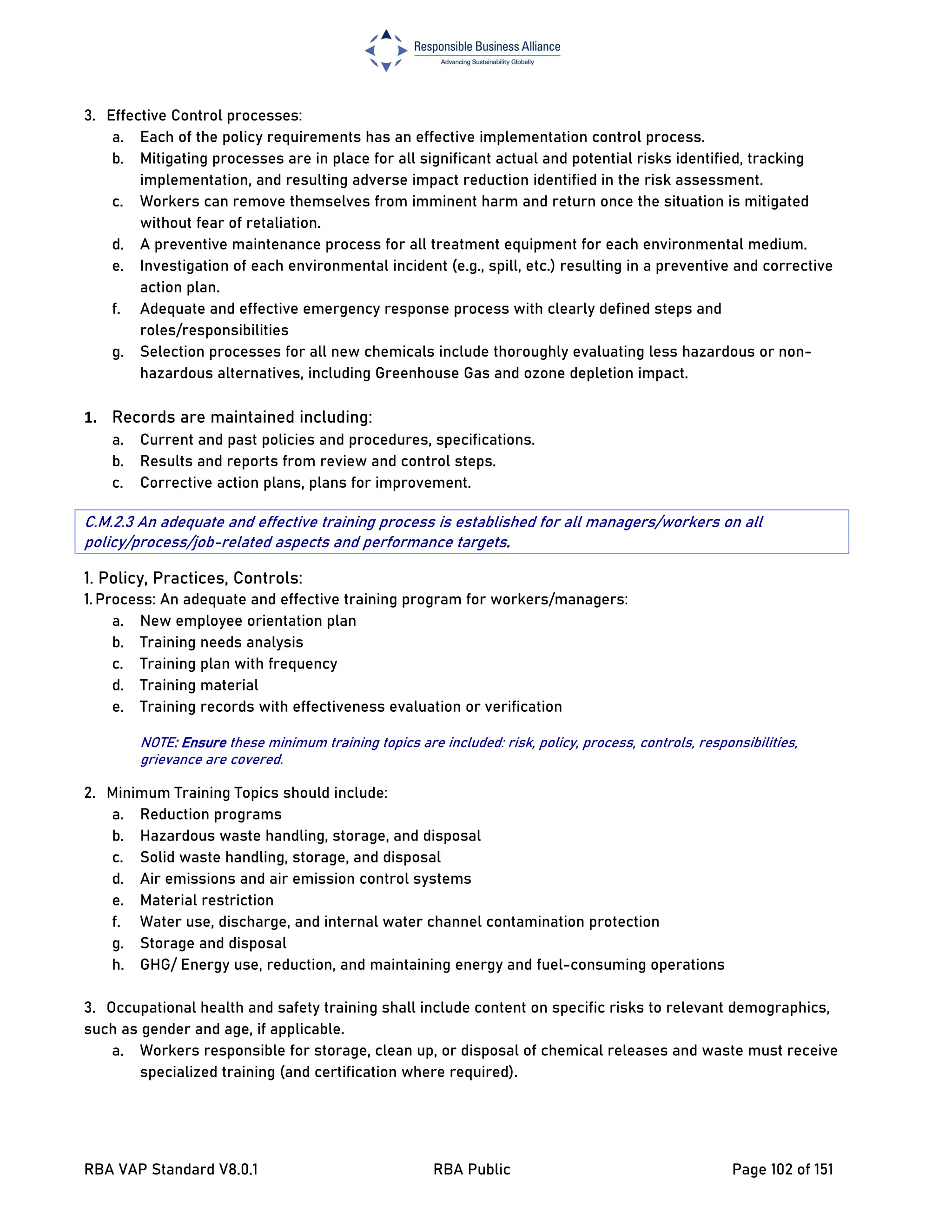 RBA-VAP-Standard Responsible Business Alliance Code of Conduct v8.0 | PDF