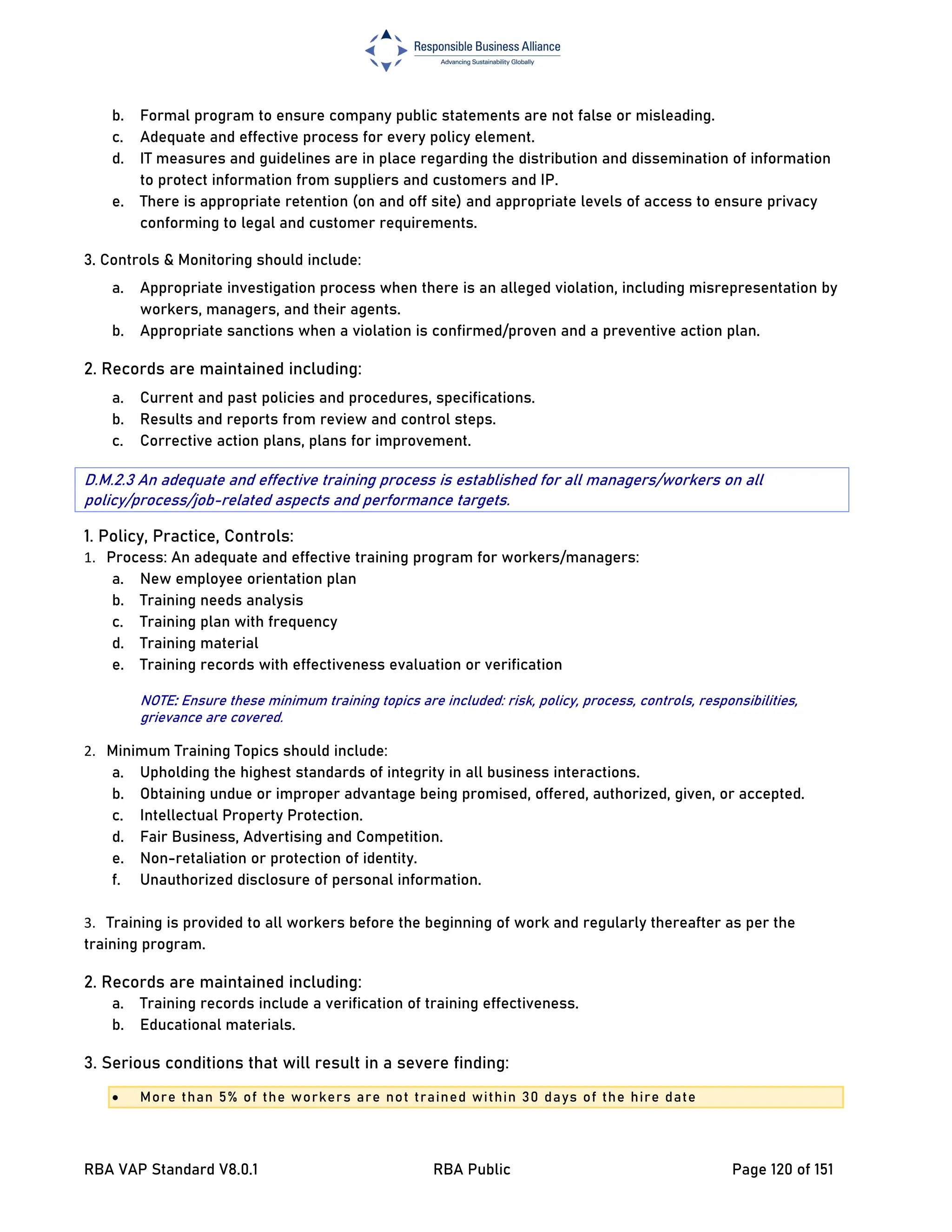 RBA-VAP-Standard Responsible Business Alliance Code of Conduct v8.0 | PDF