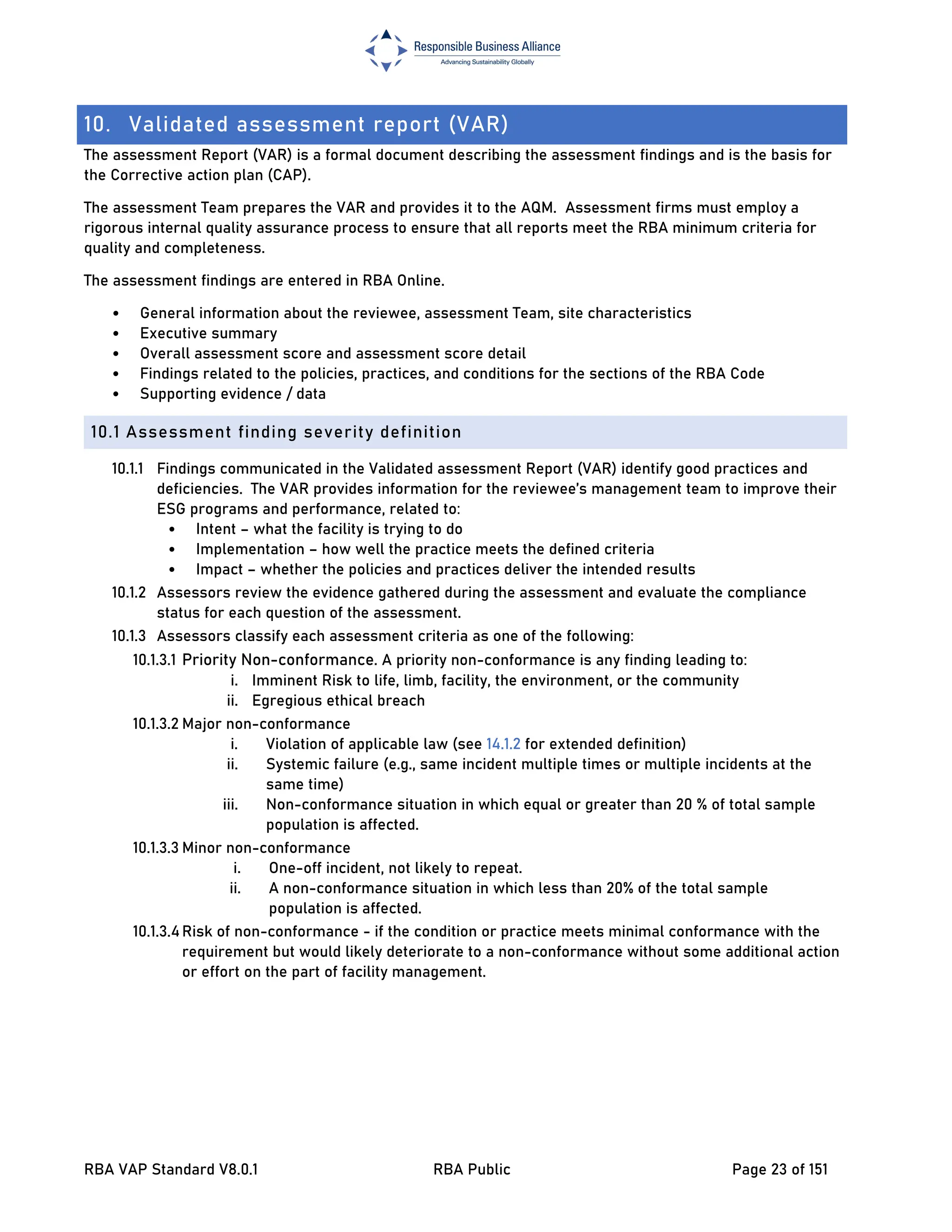 RBA-VAP-Standard Responsible Business Alliance Code of Conduct v8.0 | PDF