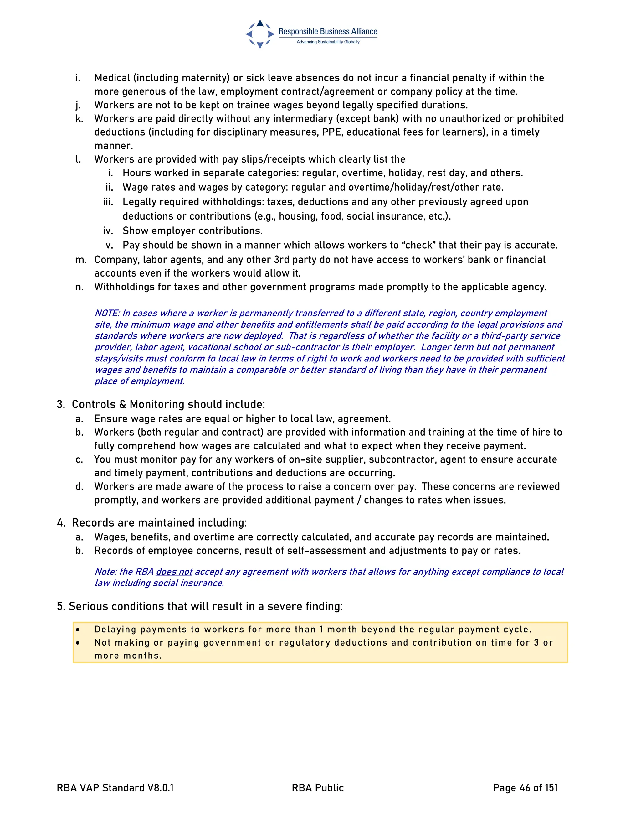 RBA-VAP-Standard Responsible Business Alliance Code of Conduct v8.0 | PDF