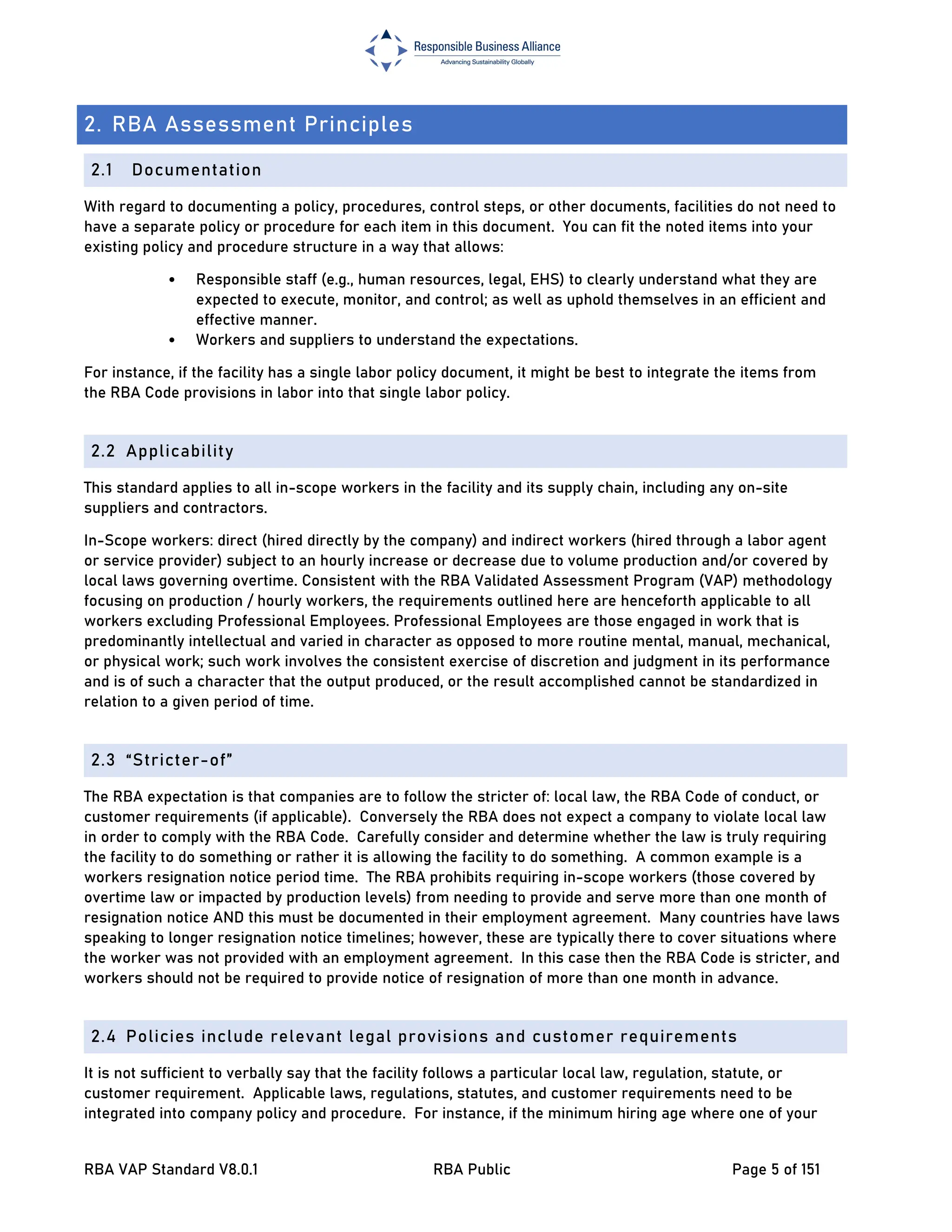 RBA-VAP-Standard Responsible Business Alliance Code of Conduct v8.0 | PDF