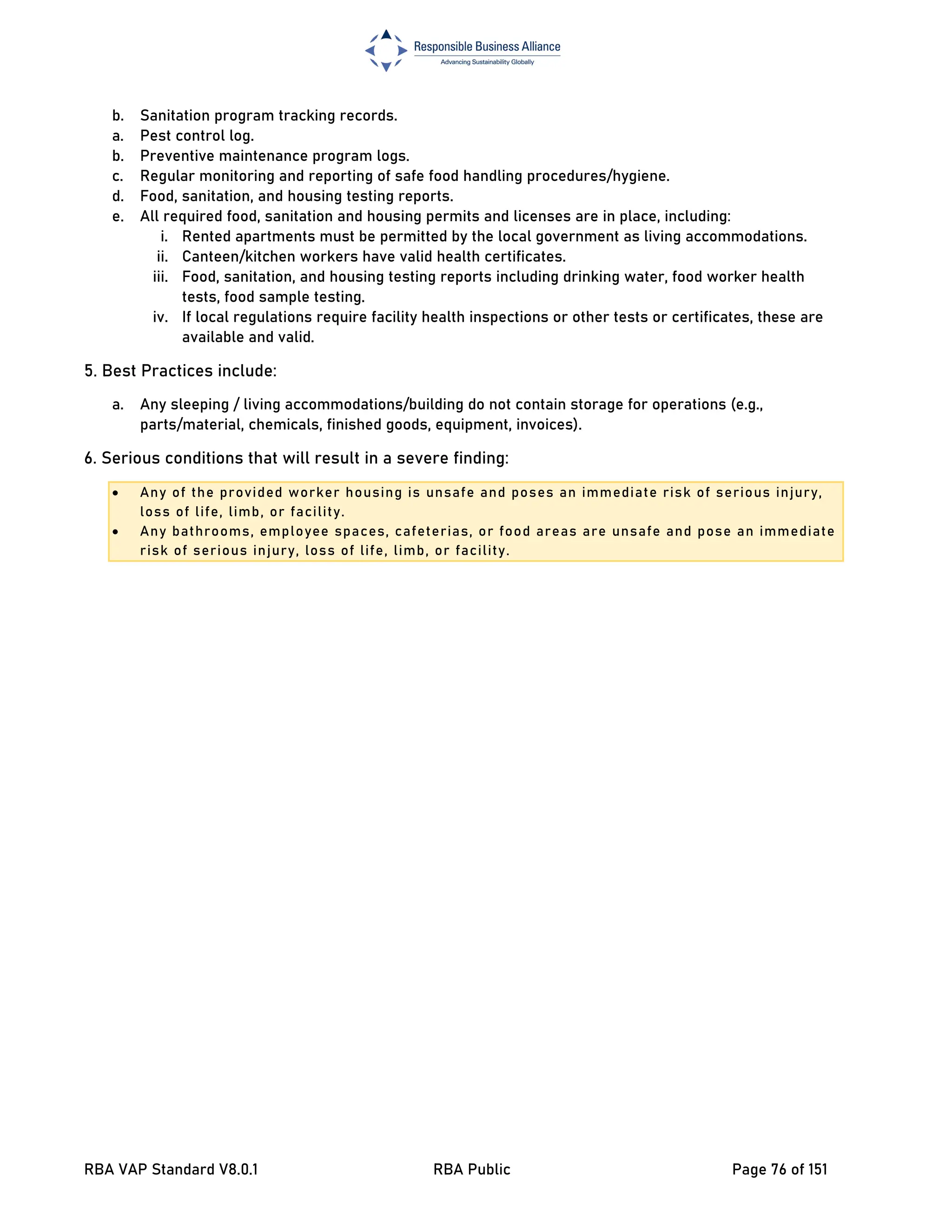 RBA-VAP-Standard Responsible Business Alliance Code of Conduct v8.0 | PDF