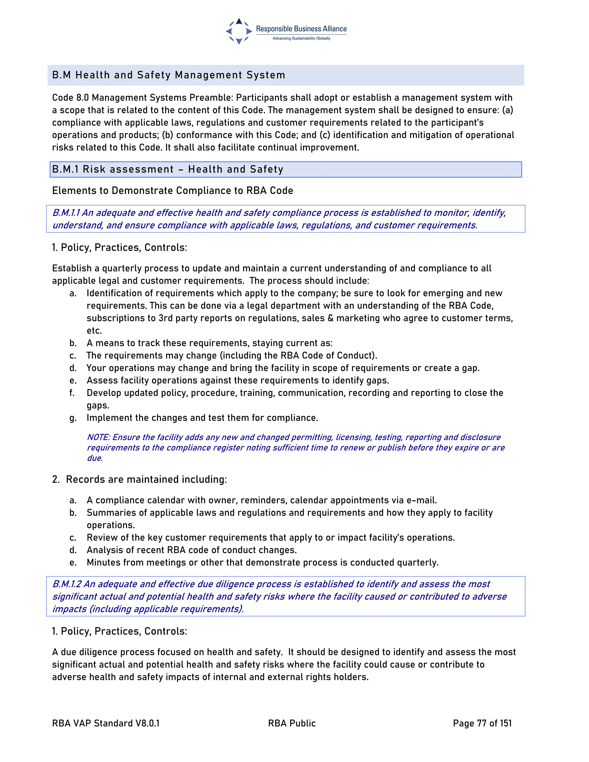 RBA-VAP-Standard Responsible Business Alliance Code of Conduct v8.0 | PDF