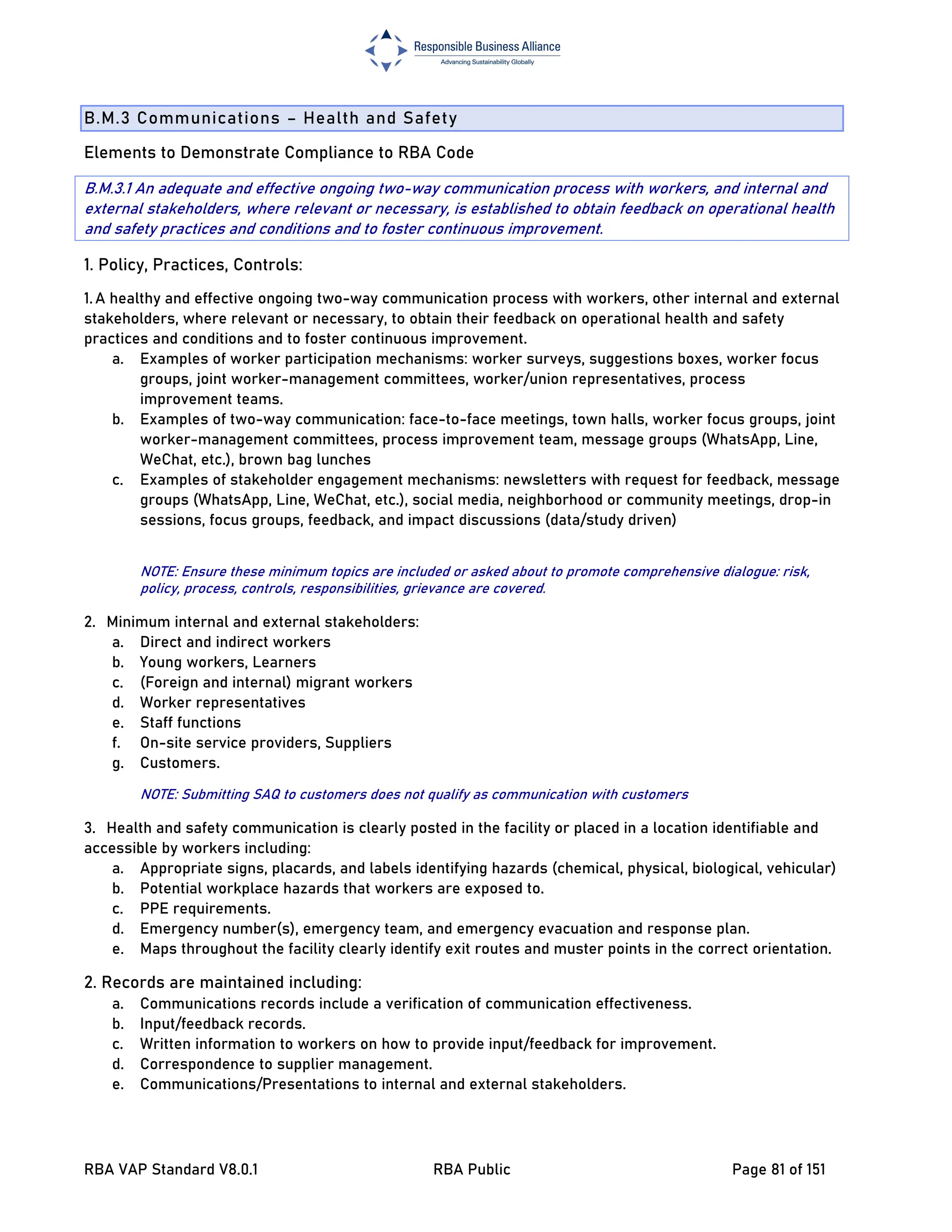 RBA-VAP-Standard Responsible Business Alliance Code of Conduct v8.0 | PDF