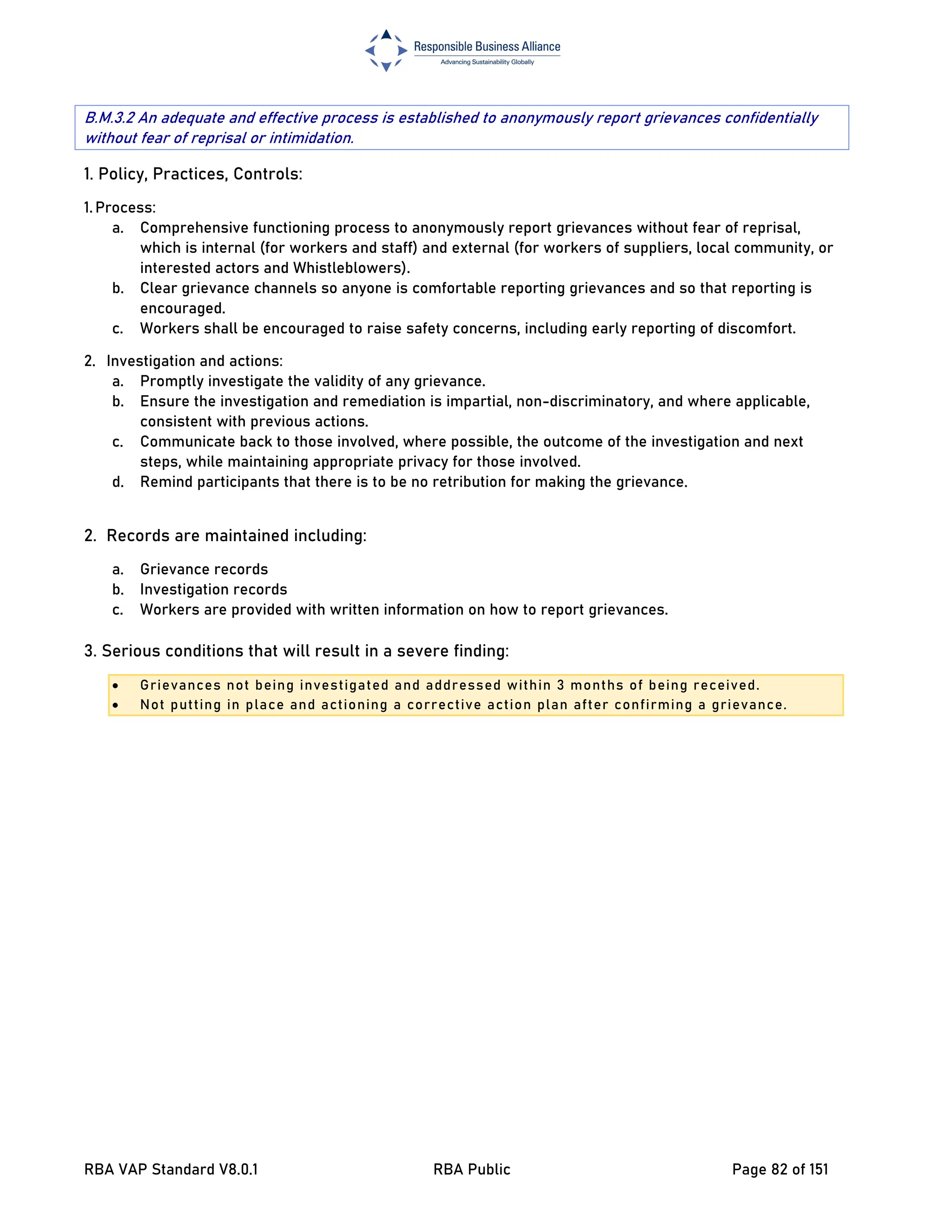 RBA-VAP-Standard Responsible Business Alliance Code of Conduct v8.0 | PDF