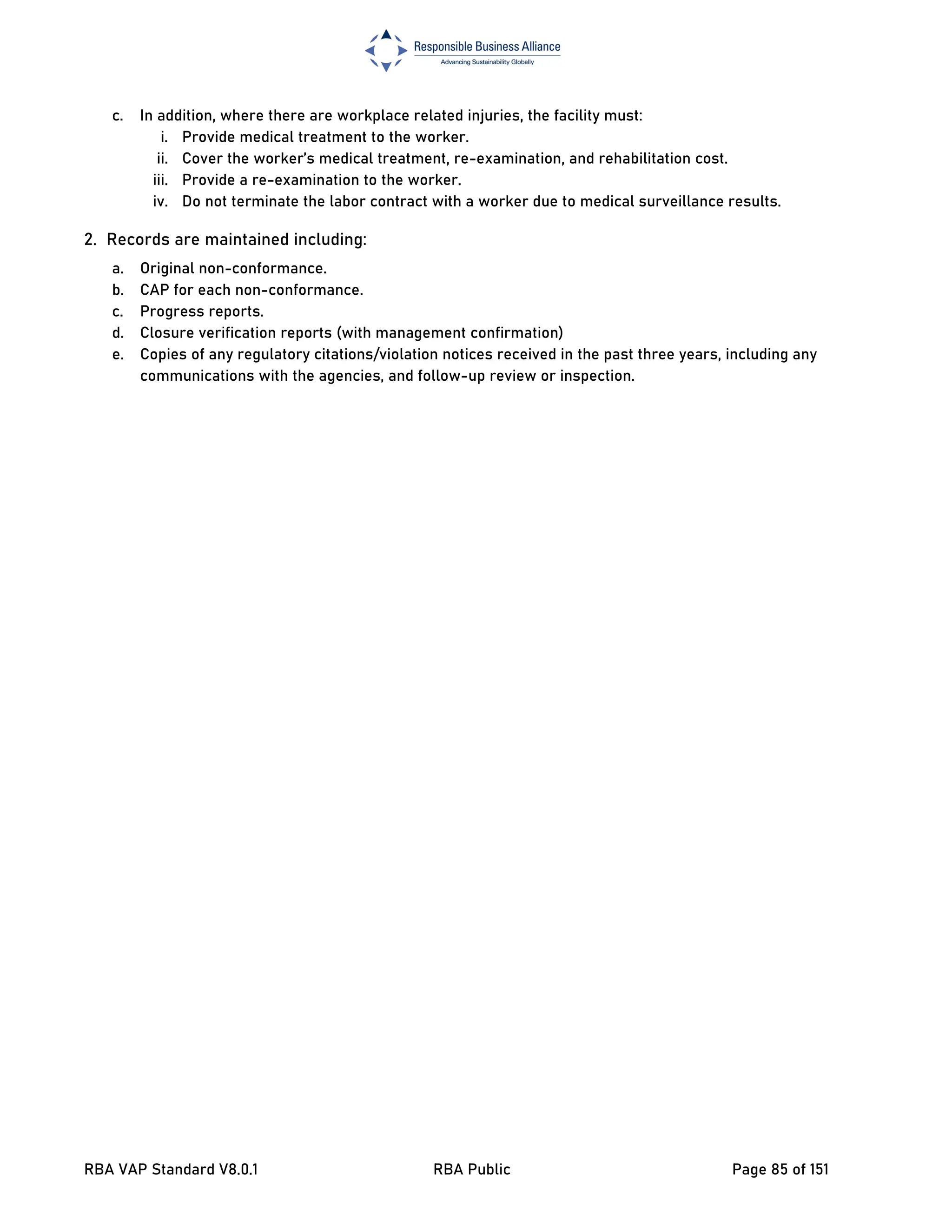 RBA-VAP-Standard Responsible Business Alliance Code of Conduct v8.0 | PDF