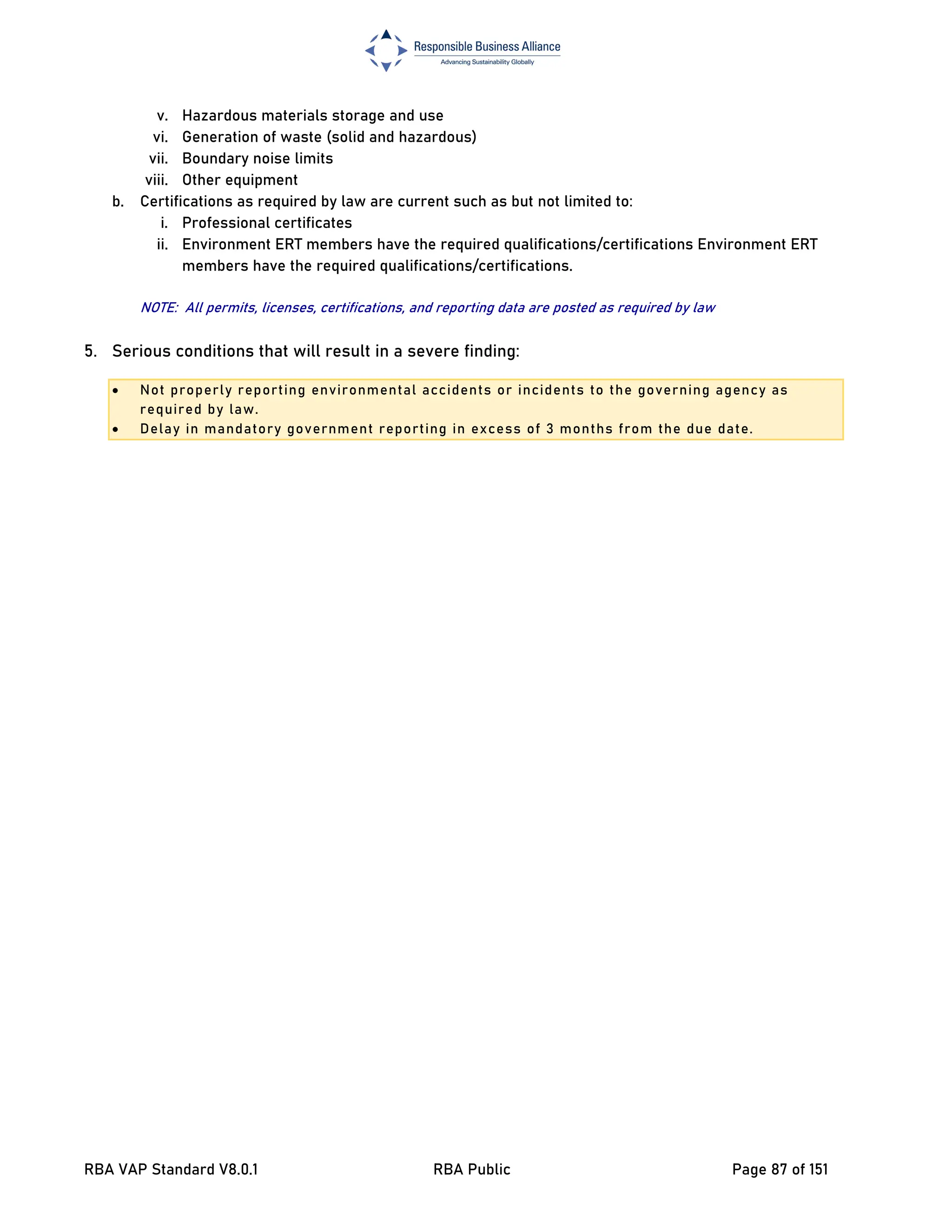 RBA-VAP-Standard Responsible Business Alliance Code of Conduct v8.0 | PDF