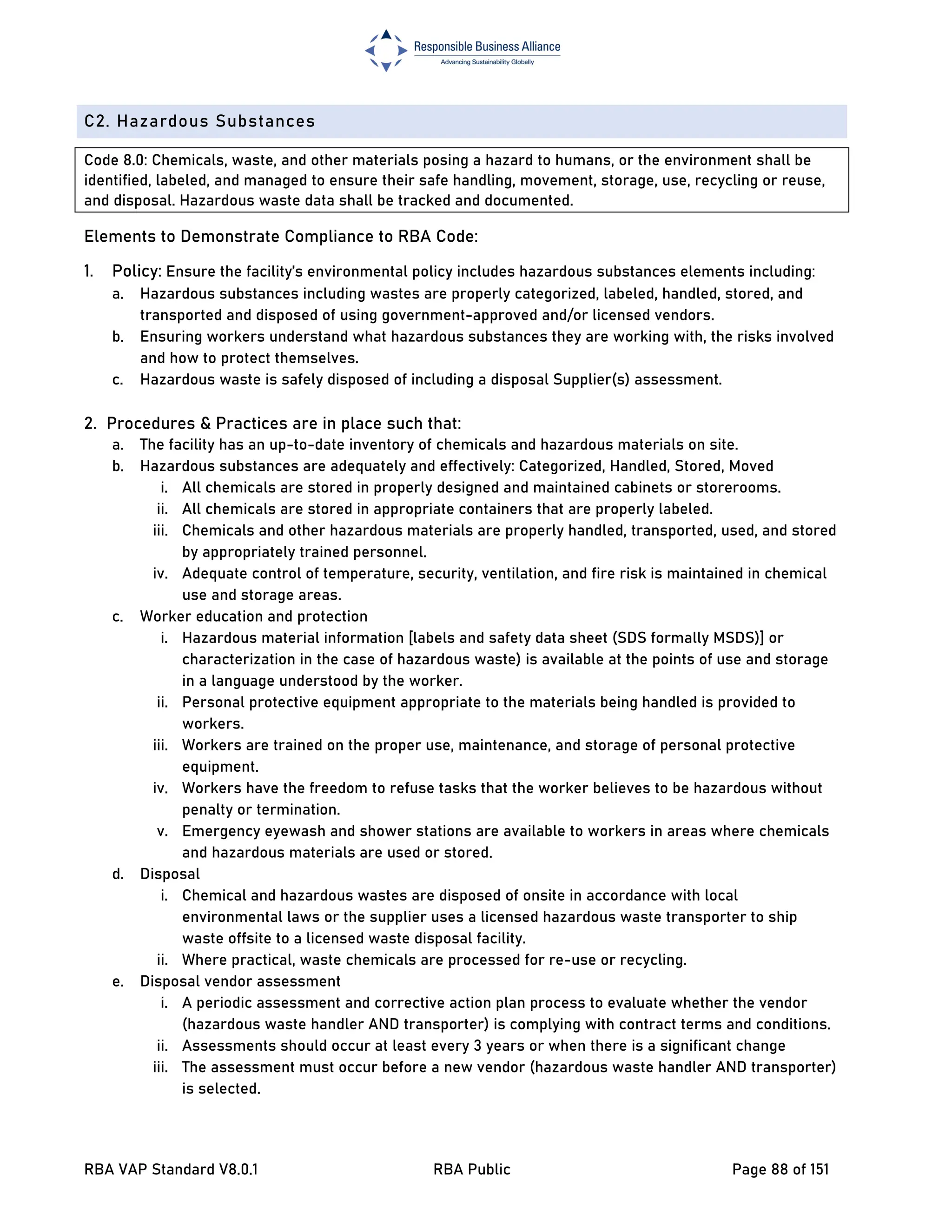 RBA-VAP-Standard Responsible Business Alliance Code of Conduct v8.0 | PDF