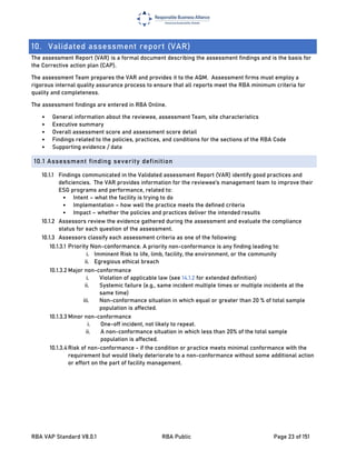 RBA-VAP-Standard Responsible Business Alliance Code of Conduct v8.0 | PDF