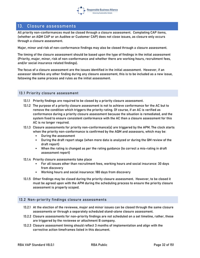 RBA-VAP-Standard Responsible Business Alliance Code of Conduct v8.0 | PDF