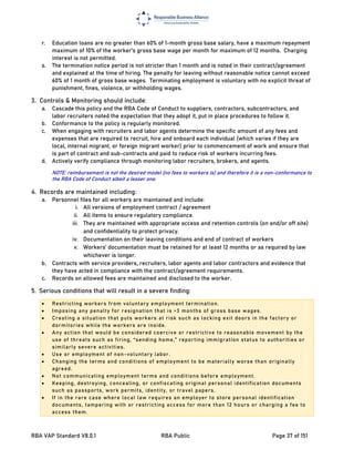 RBA-VAP-Standard Responsible Business Alliance Code of Conduct v8.0 | PDF