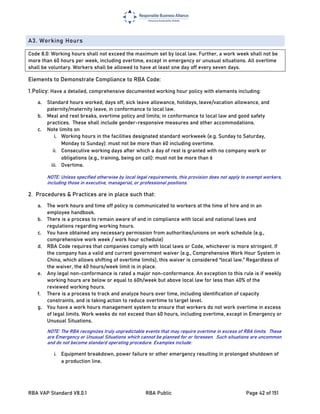 RBA-VAP-Standard Responsible Business Alliance Code of Conduct v8.0 | PDF