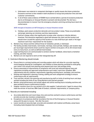 RBA-VAP-Standard Responsible Business Alliance Code of Conduct v8.0 | PDF