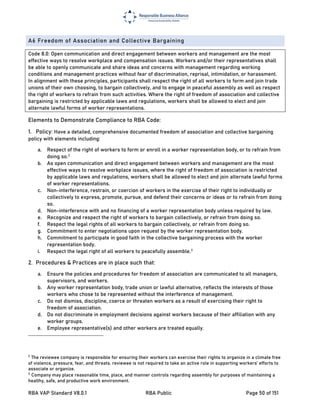 RBA-VAP-Standard Responsible Business Alliance Code of Conduct v8.0 | PDF