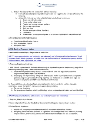 RBA-VAP-Standard Responsible Business Alliance Code of Conduct v8.0 | PDF