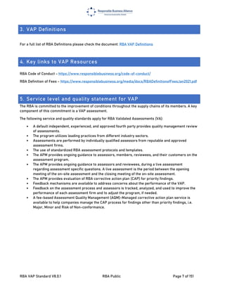 RBA-VAP-Standard Responsible Business Alliance Code of Conduct v8.0 | PDF