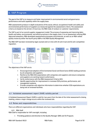 RBA-VAP-Standard Responsible Business Alliance Code of Conduct v8.0 | PDF