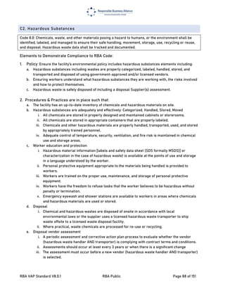 RBA-VAP-Standard Responsible Business Alliance Code of Conduct v8.0 | PDF