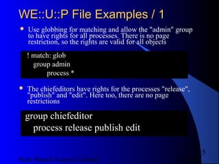 Role based access control | PPT