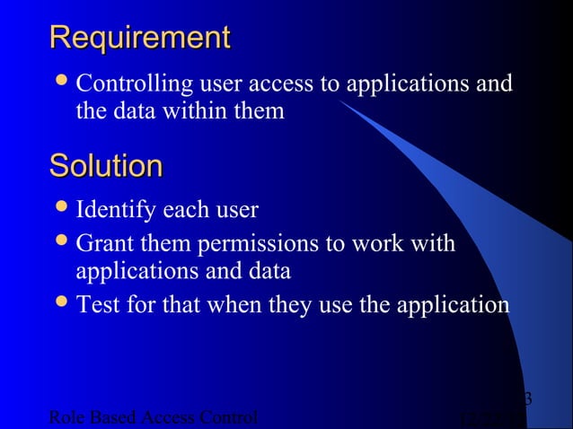 Role Based Access Control Ppt Operating Systems Computer Software
