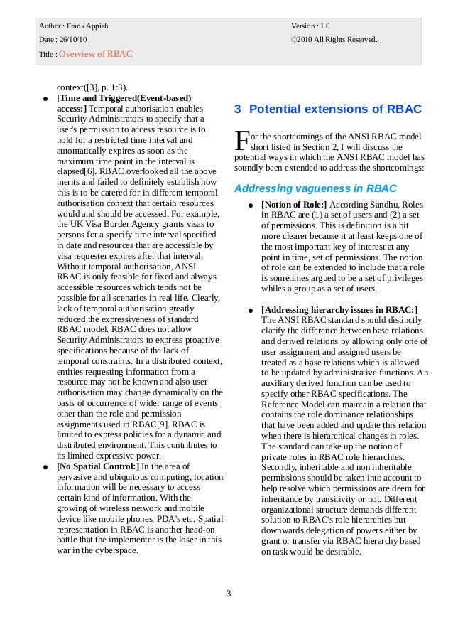 Overview Of RBAC