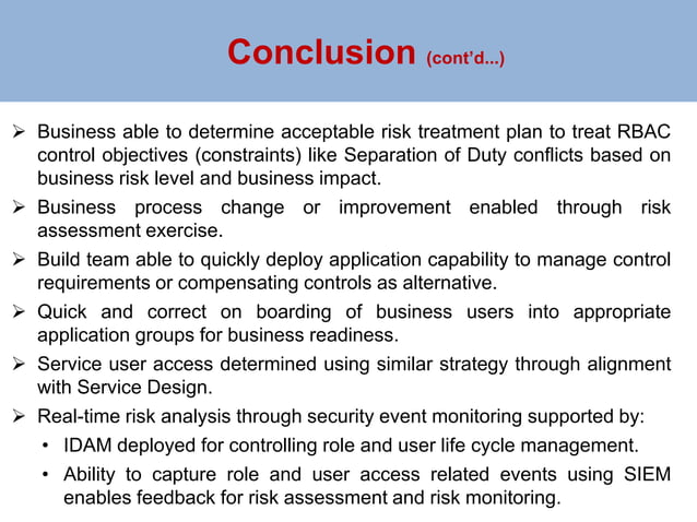 E-RBAC Development - A Risk Based Security Architecture Approach | PPT
