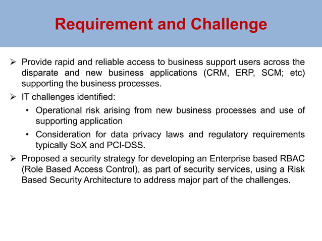 E-RBAC Development - A Risk Based Security Architecture Approach | PPT