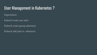 Role based access control - RBAC - Kubernetes | PDF