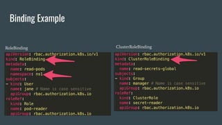 Role based access control - RBAC - Kubernetes | PDF