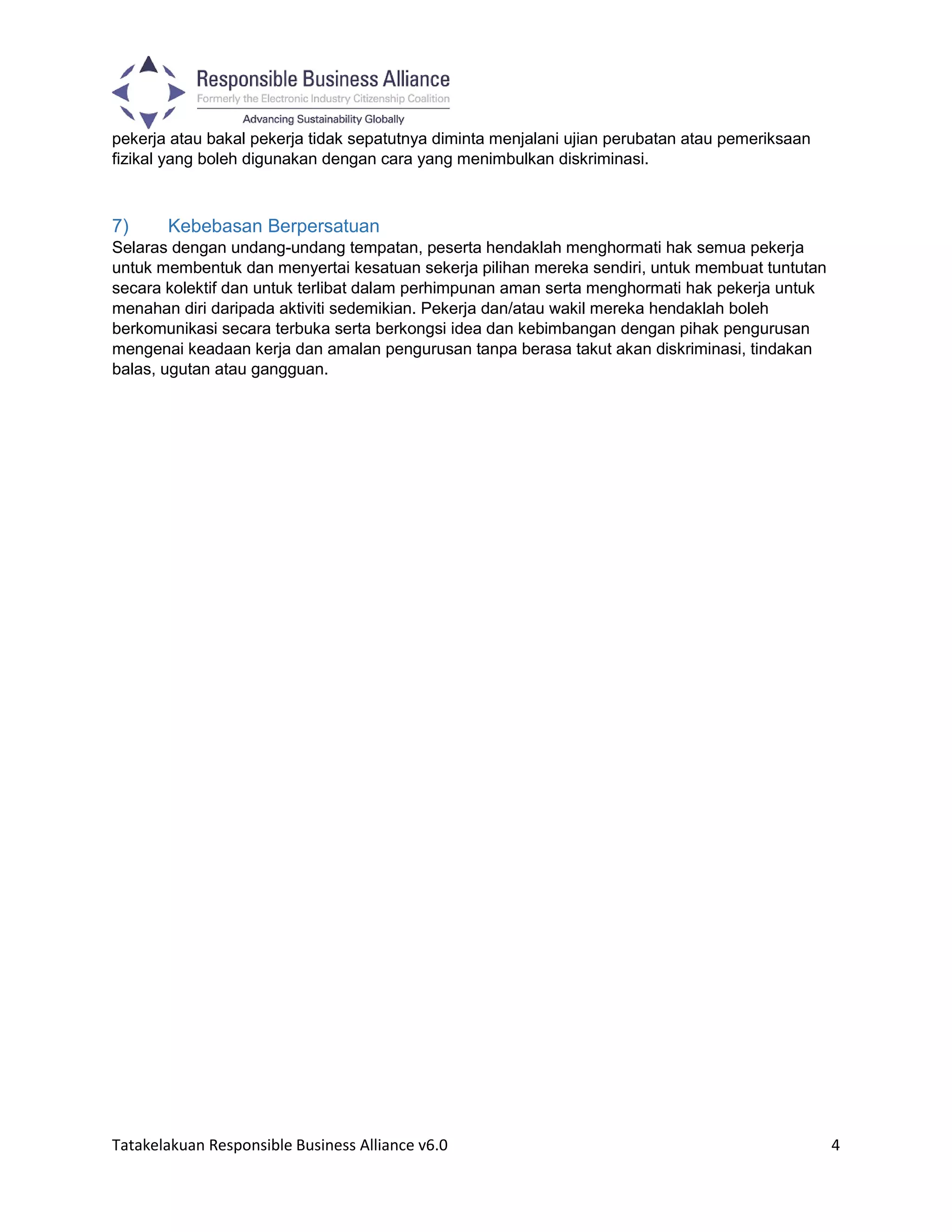 Rba code of conduct 6.0 malay | PDF