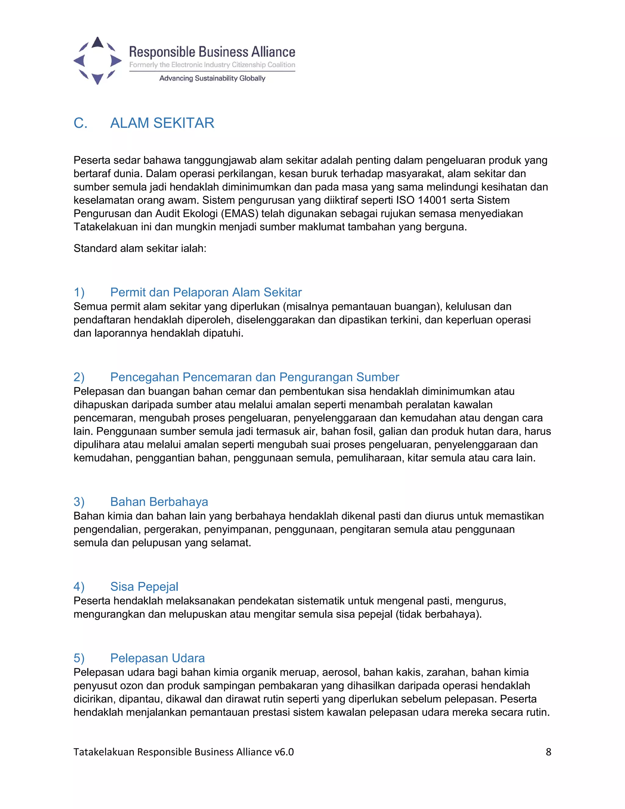 Rba code of conduct 6.0 malay | PDF