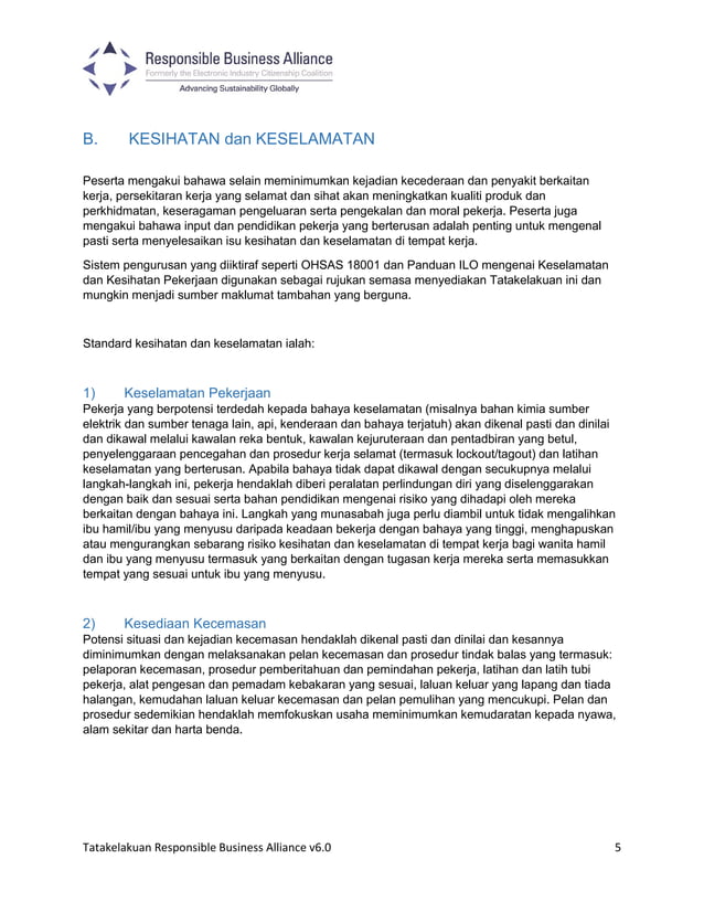 Rba code of conduct 6.0 malay | PDF