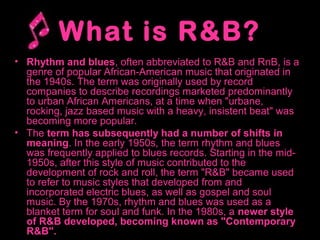 R&B and Rap | PPT