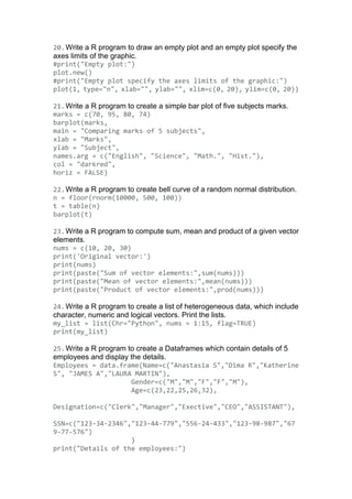 R basic programs | PDF