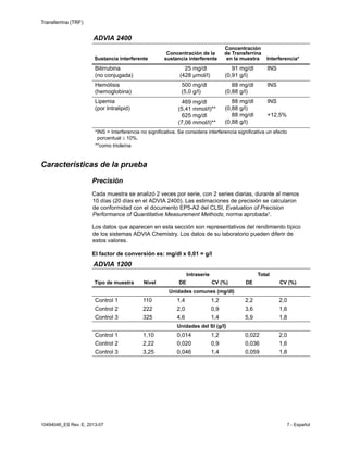 Test de transferrina | PDF