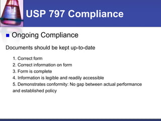 R Bays USP 797 Compliance | PDF | Pharmaceutical Industry | Industries