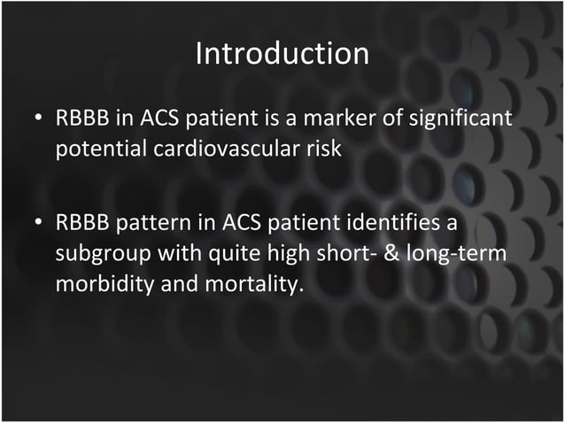 RBBB with STEMI | PPT