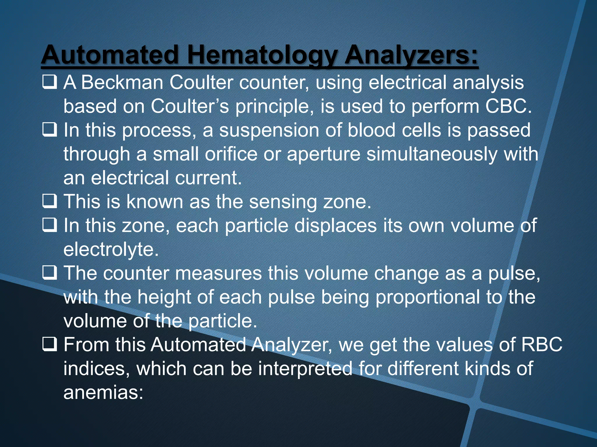RBC Indices and Their Role in Differential Diagnosis of different types of Anemias: A Review | PPTX