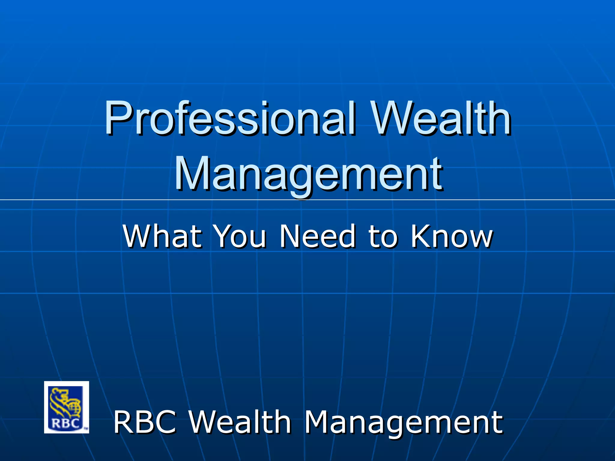Rbc Wealth Management | PPT
