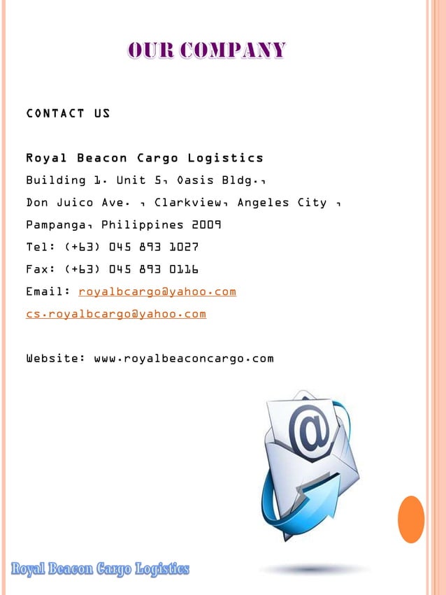 ROYAL BEACON CARGO LOGISTICS | PDF