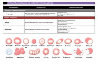 Abnormal Red Blood Cell Chart