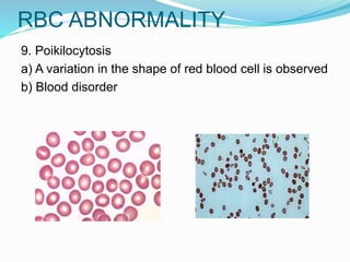 Rbc abnormality | PPTX