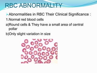 Rbc abnormality | PPTX