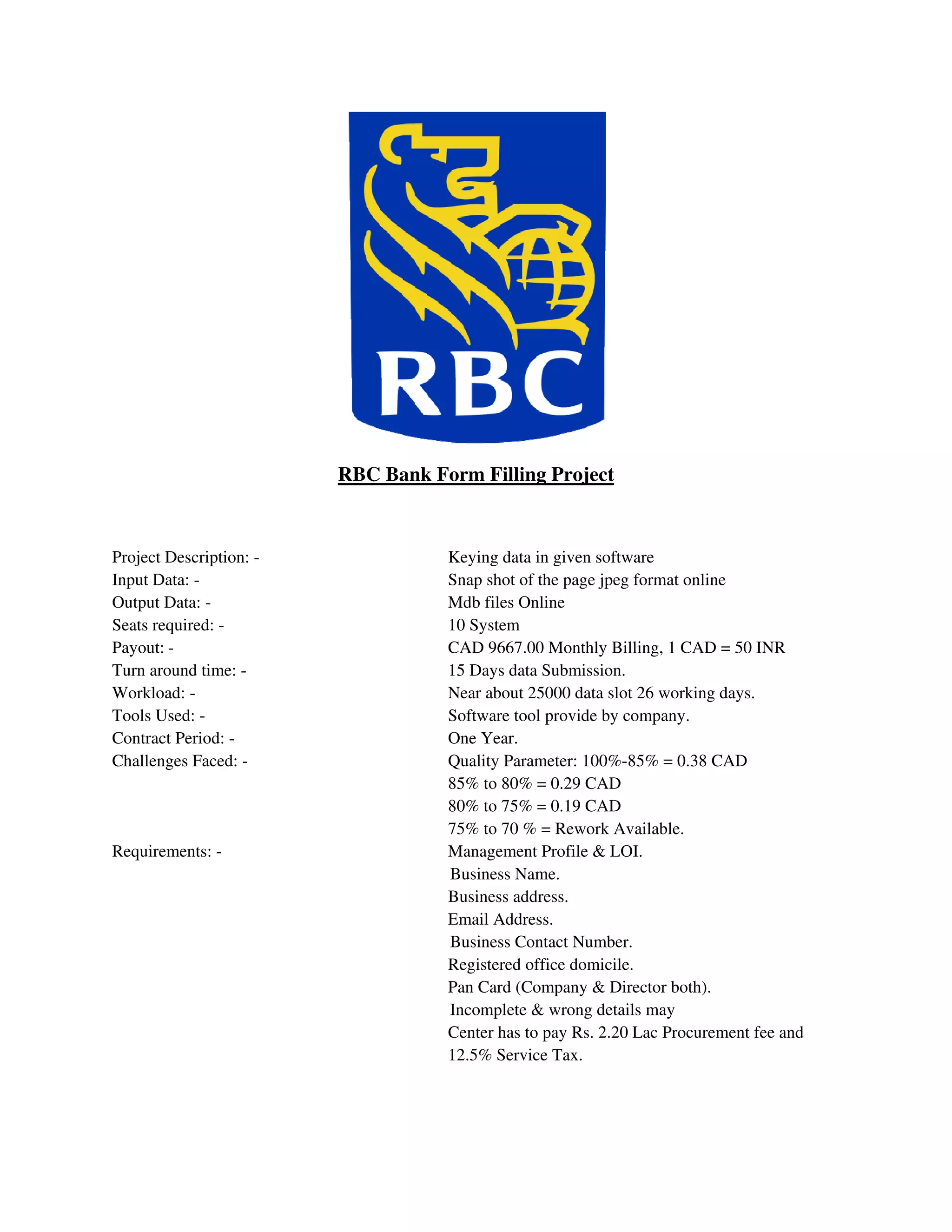 Rbc bank form filling | PDF