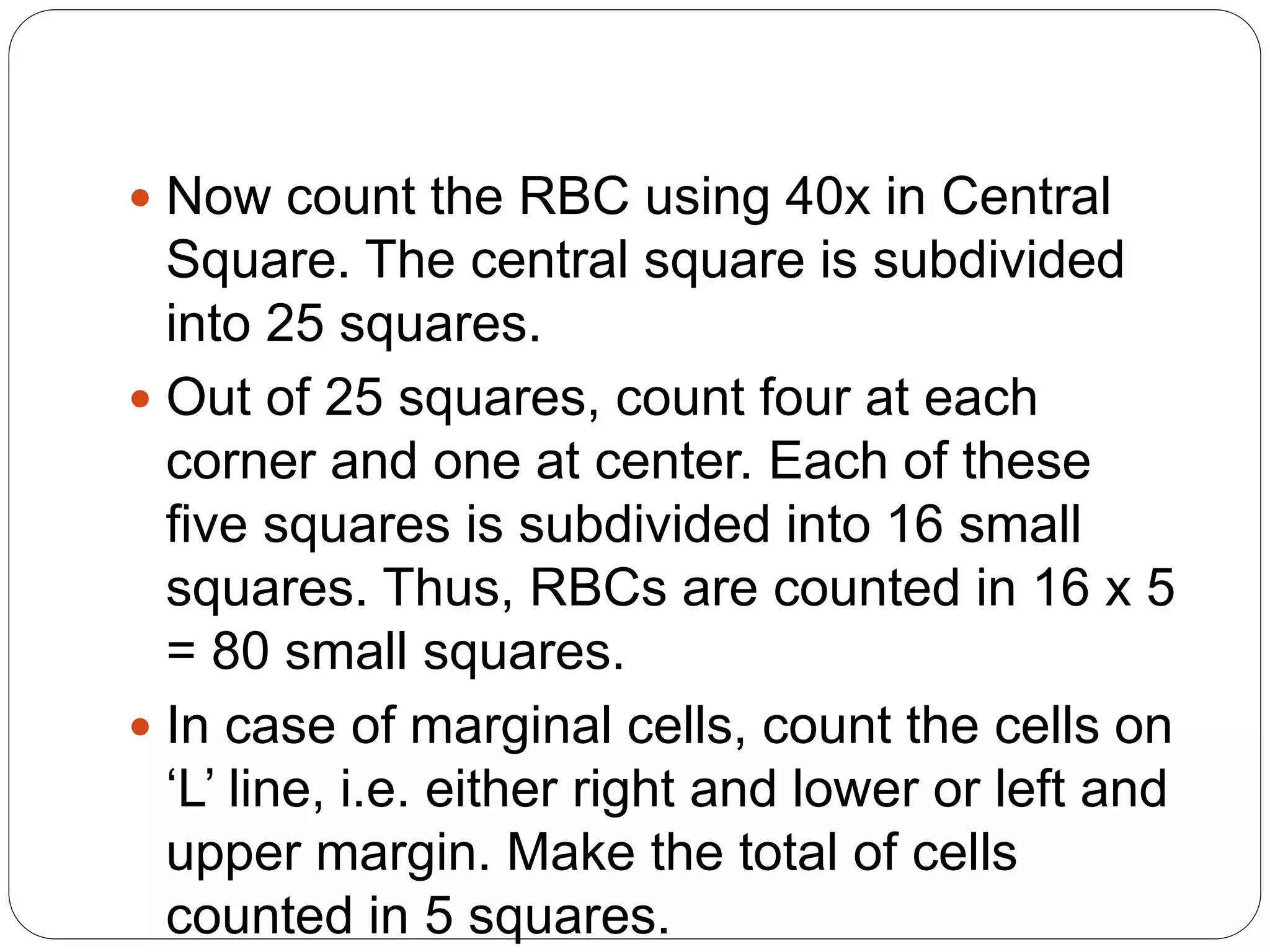 Rbc count | PPTX