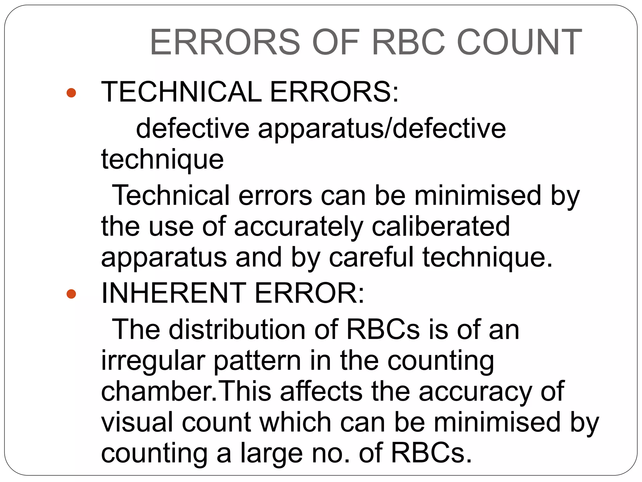 Rbc count | PPTX