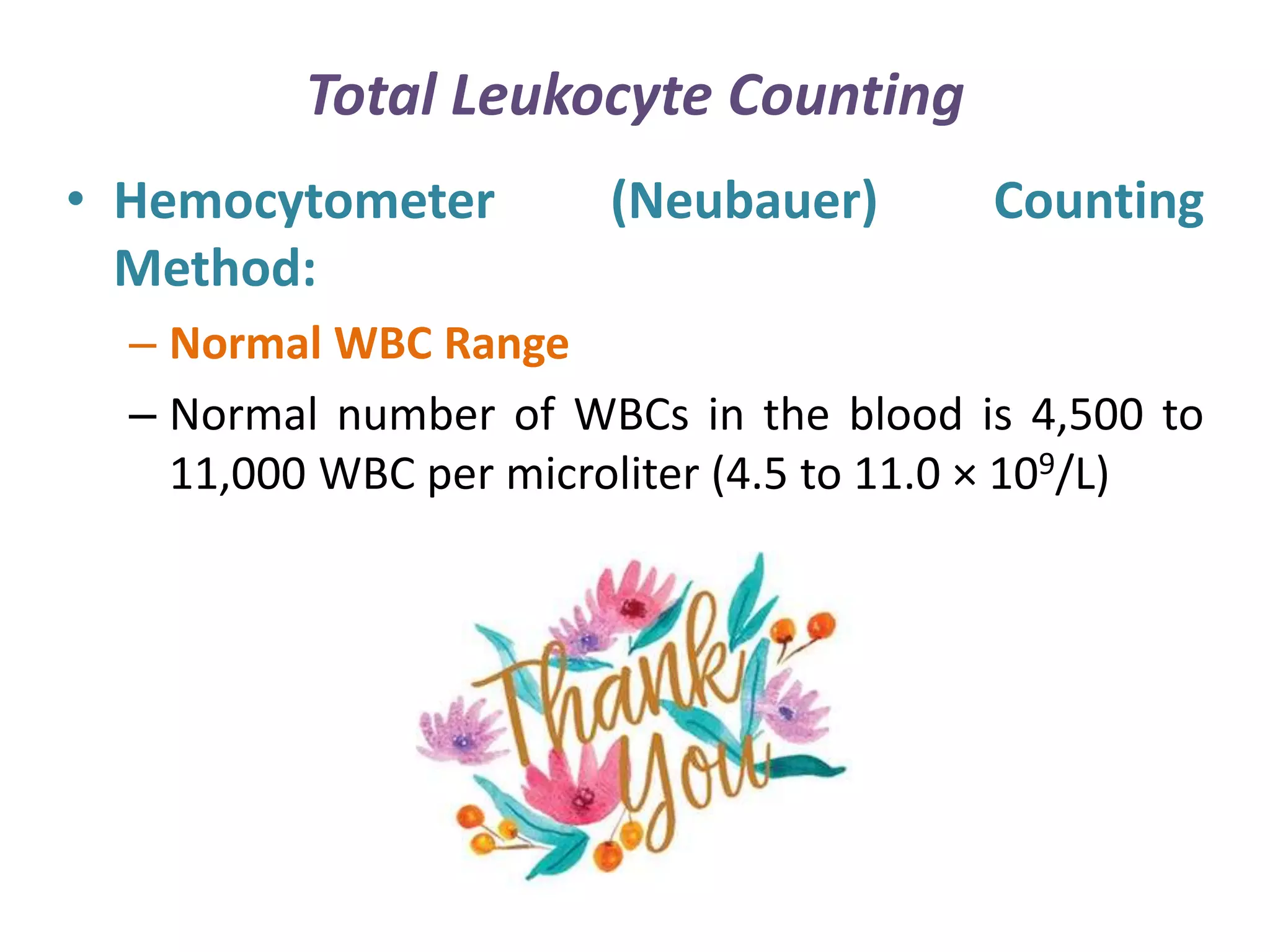 RBC count and WBC count | PPTX